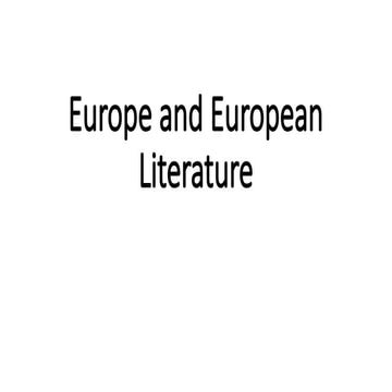 4th quarter europeon LITERATURE PRESENTATION | PPTX