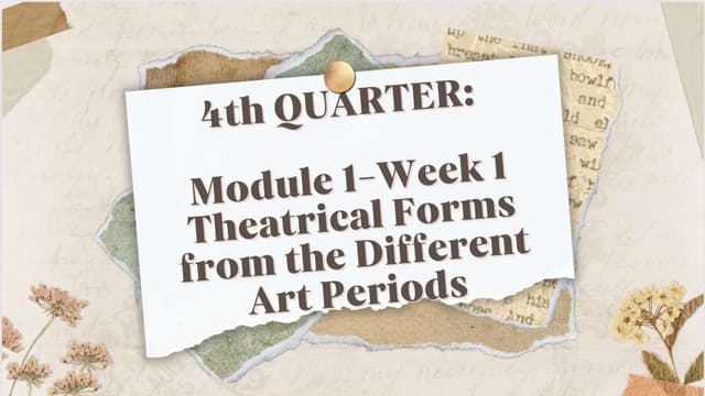 Q4-PPT-Arts9_Lesson 1 (History of Theatrical Forms and Evolution) (1 ...