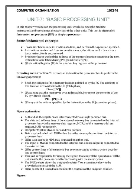 BCS302-DDCO-basic processing unit-Module 5- VTU 2022 scheme-DDCO-pdf | PDF