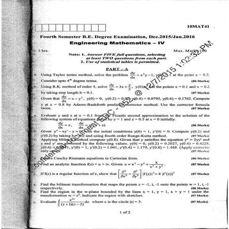 4th semester VTU BE EC question papers from 2010 to Dec 2015 | PDF