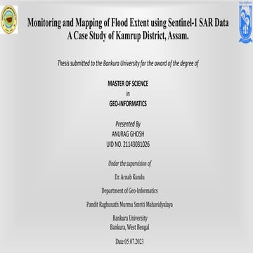 Monitoring and Mapping of Flood Extent using Sentinel-1 SAR Data A Case Study of Kamrup District ...