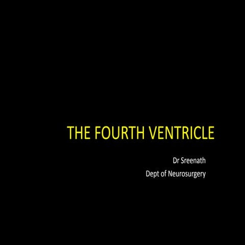 the fourth ventricle, | PPTX