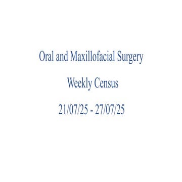 4th week census omfs trauma surgery ppti | PPTX