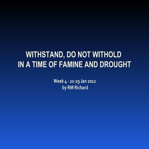 Withstand Dont Withold 280112 | PPT
