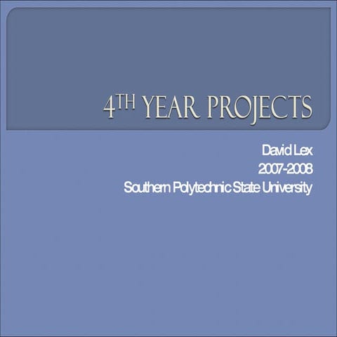 4th Year Projects Saved Down | PPT
