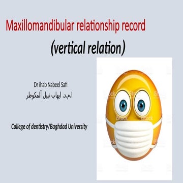 vertical jaw relation | PPTX
