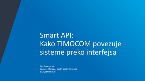 Transportna platforma TimoCom i optimizacija transportnog lanca | PPT