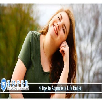4 Tips to Appreciate Life Better | PPT