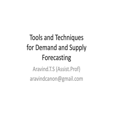 4 tools and techniques for forecasting | PPT