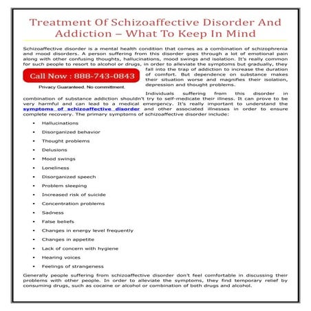 4 treatment of schizoaffective disorder and addiction – what to keep in ...