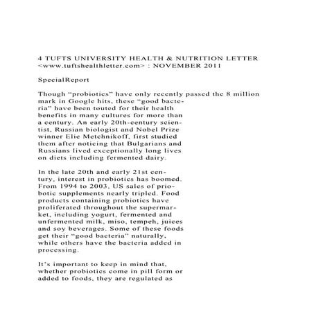 4 TUFTS UNIVERSITY HEALTH & NUTRITION LETTER www.tuftshealthl.docx