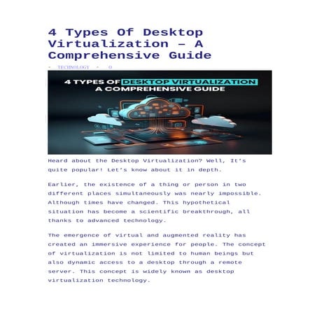 4 Types Of Desktop Virtualization .pdf