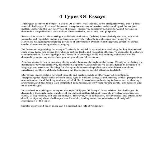 4 Main Types Of Essays.pdf