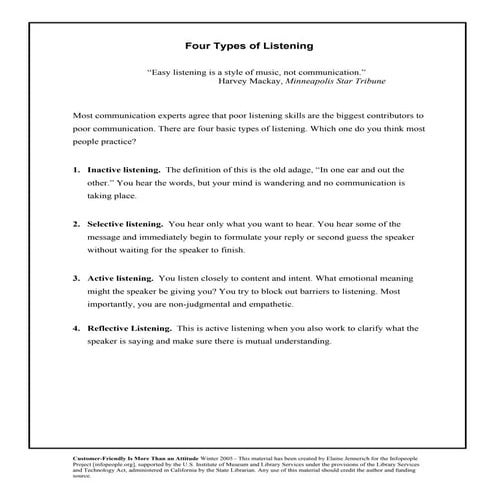 4 types of_listening | PDF