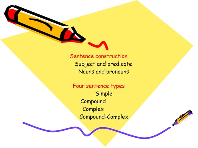 Simple, compound & complex sentences | PPTX