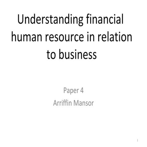 Understanding financial in HR | PPT