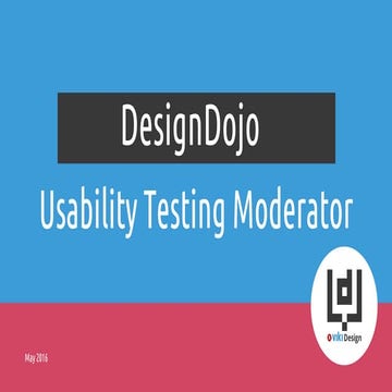 Usability Testing Moderator Pdf
