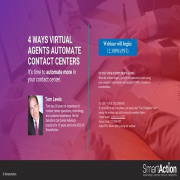 4 Ways AI-powered Virtual Agents Automate the Contact Center | PPT