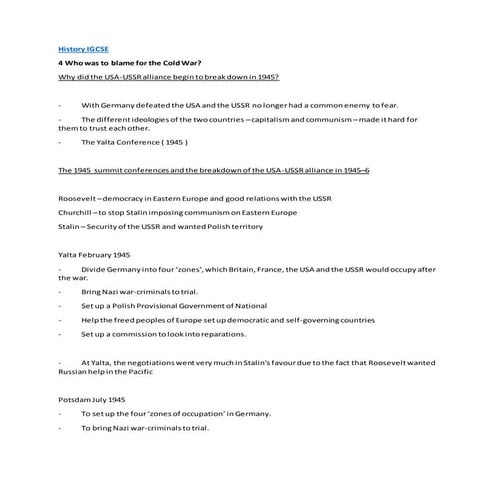 06. BEGINNINGS OF COLD WAR - Salami Tactics | PPTX