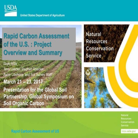 Rapid Carbon Assessment of the U.S.: Project Overview and Summary | PPTX