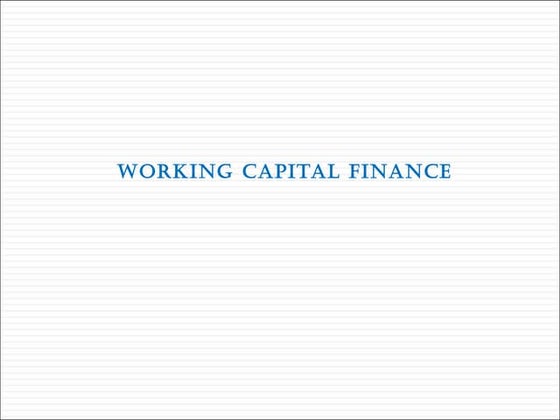 working capital financing:-Tandon committee | PPTX