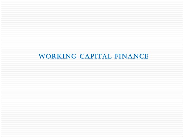 working capital financing:-Tandon committee | PPTX
