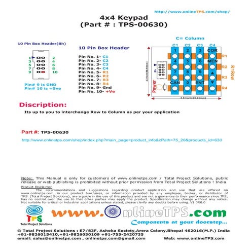 4x4 keypad manual | PDF | Email | Internet