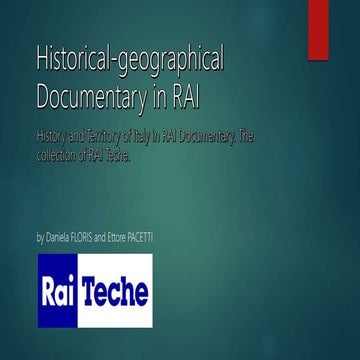PACETTI Historical Geographical Documentary at RAI | PPT