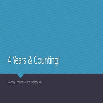 4 years & counting! | PPTX