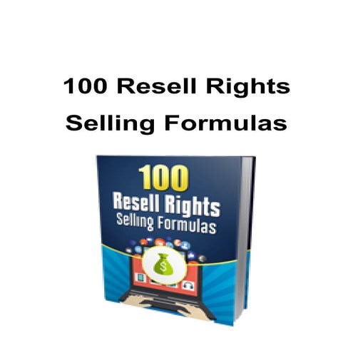 100 Resell rights Selling Formulas | PDF | Sale & Lease Back | Business ...