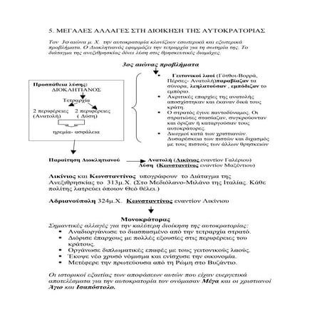 5. μεγαλεσ αλλαγεσ στη διοικηση τησ αυτοκρατοριασ | DOC