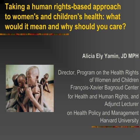 Taking a Human Rights-based Approach to Women's and Children's Health ...