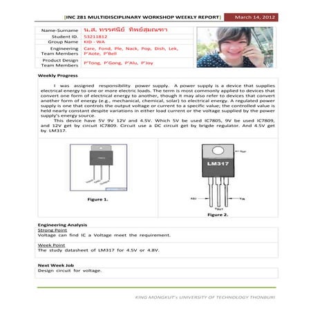 Voltage Regulator using LM317 and it’s Application | PPTX