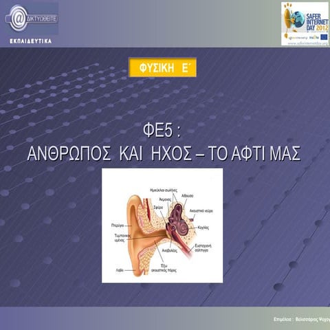 φυσικη φε5 ανθρωποσ και ηχοσ το αφτι μασ | PPT