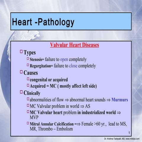 5.heart pathology; valvular heart diseases | PPT