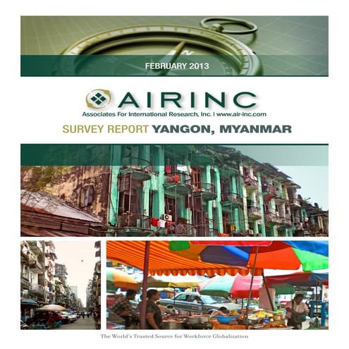 5.airinc. yangon location report . feb 2013 | PDF | Asia Travel | Travel Locations