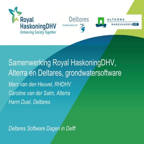 DSD-NL 2014 - iMOD Symposium - 5. Samenwerking Royal HaskoningDHV ...