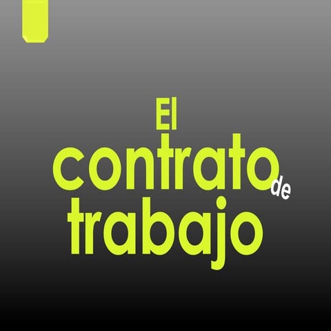 El contrato de trabajo en España | PDF