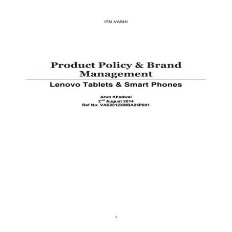 Product Policy & Brand Management | PDF