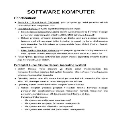 Materi Perangkat Lunak Software pada System Operasi Windows.ppt