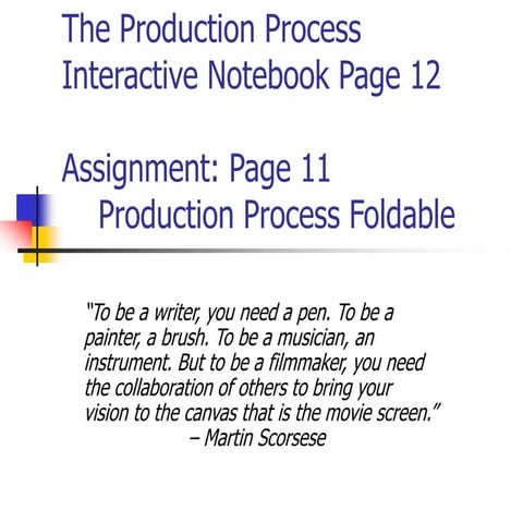 The5. the production process day 7 | PPTX
