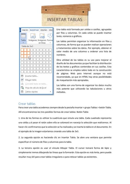 Tablas anidadas | DOCX