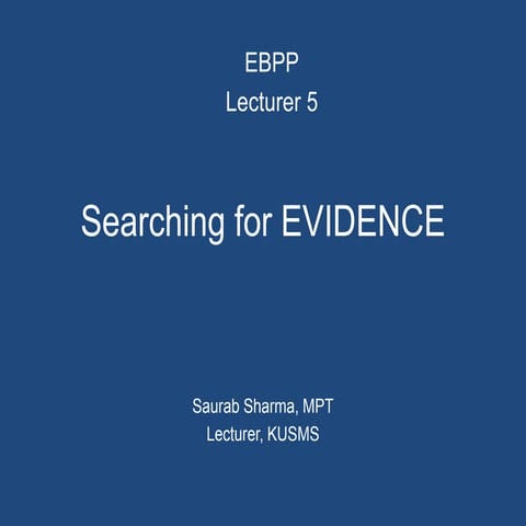 5. searching for evidence | PPTX