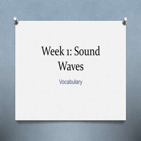 Sound Waves | PPTX