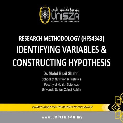 5. Identifying variables and constructing hypothesis | PDF