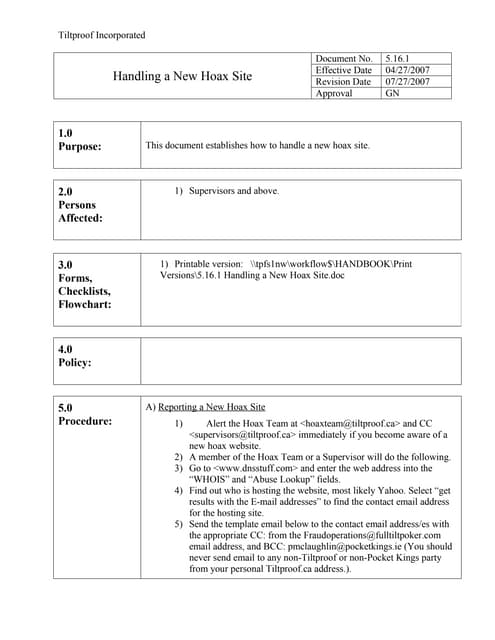 Investigation notes template
