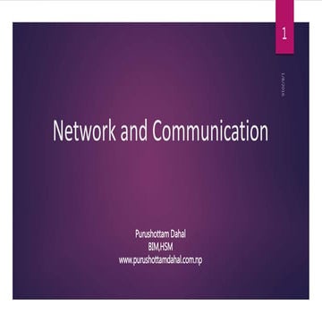 Network and Communication | PPT