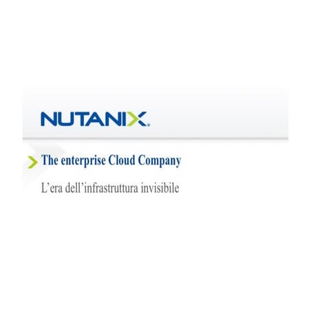 Nutanix, the enterprise Cloud company | PDF