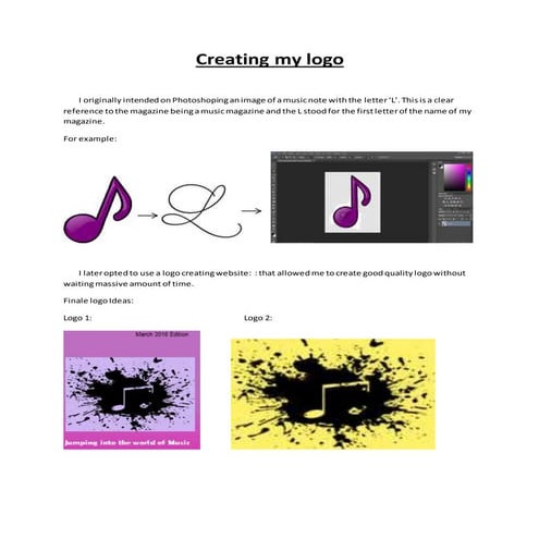 Pre-production: Creating my logo | DOCX