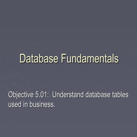 5.01 database-fundamentals | PPT